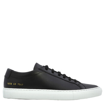 Common Projects Black Achilles Low-top Leather Sneakers, Brand Size 39 ...