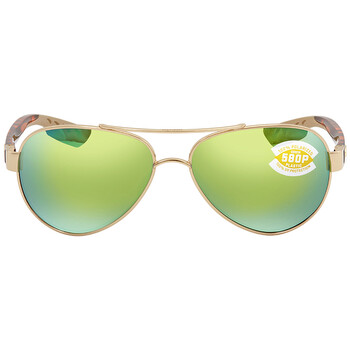Costa Del Mar LORETO Green Mirror Polarized Glass Ladies Sunglasses LR ...