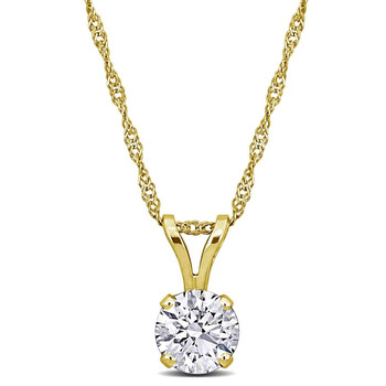 Created Forever 1ct TW Lab-Grown Diamond Solitaire Pendant with Chain ...