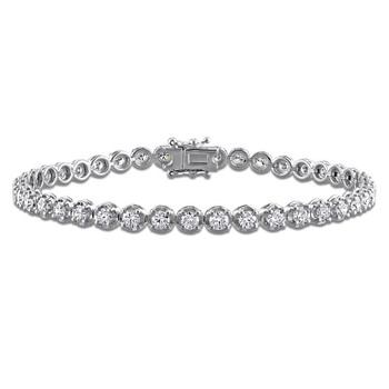 Created Forever 3 1/10 ct TW Lab-Grown Diamond Tennis Bracelet in 14k White Gold JMS011512 ...