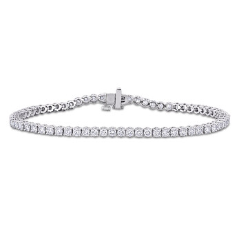 Created Forever 3 1/10 ct TW Lab-Grown Diamond Tennis Bracelet in 14k White Gold JMS011512 ...