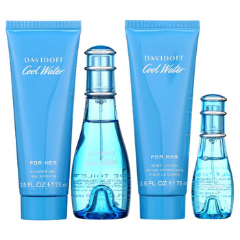 Davidoff Ladies Cool Water 4pcs EDT Gift Set Fragrances 3616304154140 ...