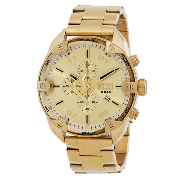 Diesel Spiked Chronograph Quartz Gold Dial Men's Watch DZ4608 - Watches ...