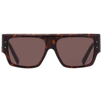 Dolce & Gabbana Dark brown Square Ladies Sunglasses DG4436 502/73 55 ...