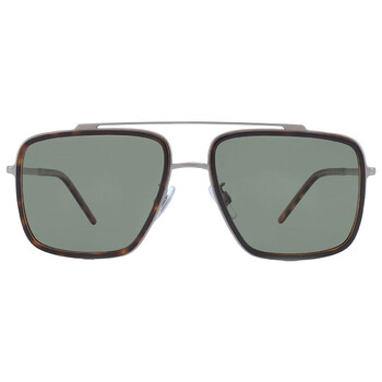 Dolce & Gabbana Polarized Dark Green Pilot Men's Sunglasses DG2296 05 ...