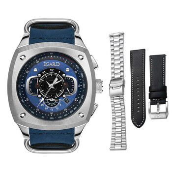 Egard Vi-Viking Chronograph Quartz Black Dial Men's Watch WCH-5083 ...
