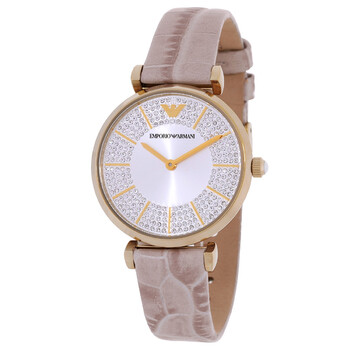 Emporio Armani Rosa Quartz Crystal White Dial Ladies Watch AR11532 ...