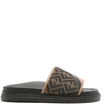 Fendi Diagonal Ff Jacquard Slides, Brand Size 8 (US Size 9) 7X1674-AF5T ...