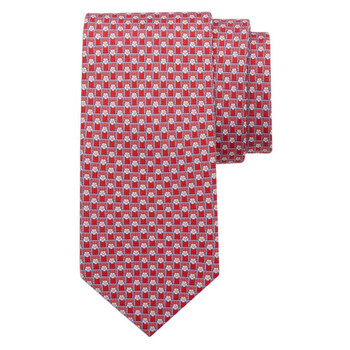 Ferragamo Football Print Silk Tie 350968 771315 8056283520942 - Jomashop