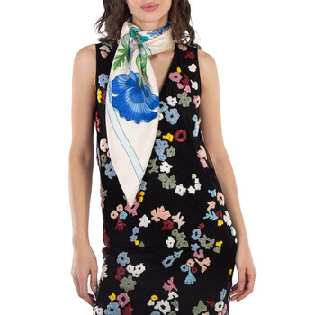 Ferragamo Poppies Printed Silk Foulard 310158 771390 8056283521307 ...