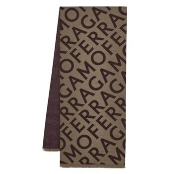 Ferragamo Reversible Logo Wool Scarf 520128 779290 8031895117643 - Jomashop