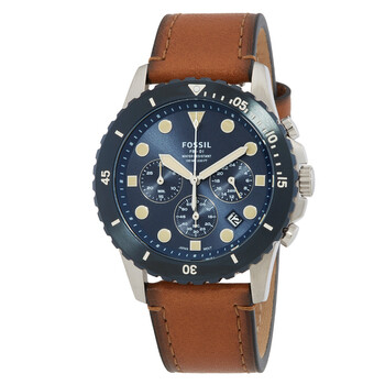 Fossil FB-01 Chronograph Quartz Blue Dial Men's Watch FS5914 4064092136333 - Watches, Fb-01 ...