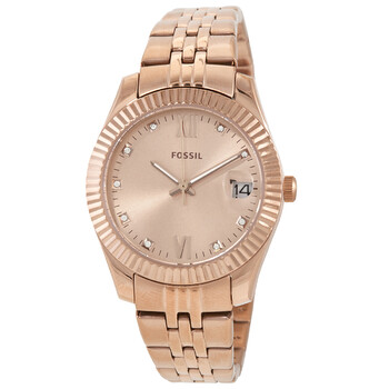 Fossil Scarlette Quartz Gold Dial Ladies Watch ES5338 796483643536 ...