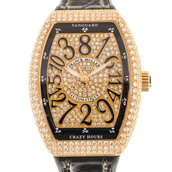 Franck Muller Vanguard Automatic Diamond Gold Dial Ladies Watch V 32 CH ...