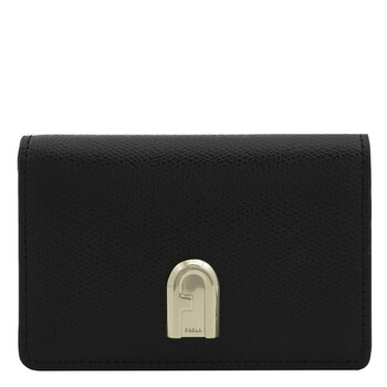 Furla Ladies 1927 Black Leather Business Card Case 1056422-PDA3-ARE-O60 ...