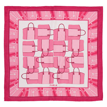 Furla Ladies Pop Pink Carre Silk Scarf WT00030BX18662504S4401 ...