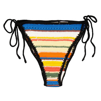 Ganni Ladies Beach Stripe Multi Crochet Bikini Bottom, Brand Size 36 ...
