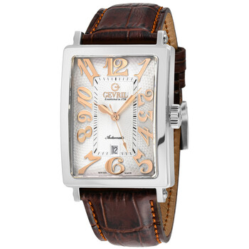 Gevril Avenue of Americas Open Heart Automatic White Dial Men's Watch ...