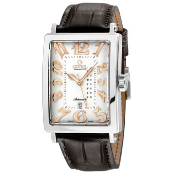 Gevril Avenue of Americas Open Heart Automatic White Dial Men's Watch ...