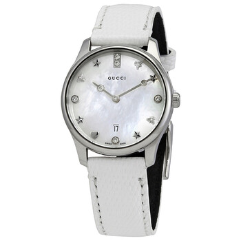 Gucci G-Timeless Quartz Silver Dial Ladies Watch YA1264126 731903468153 ...