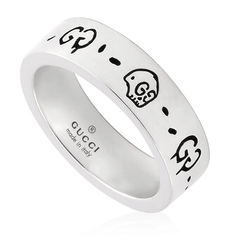 Gucci Sterling Silver GG Ghost Ring, Brand Size 14 YBC477932001 ...