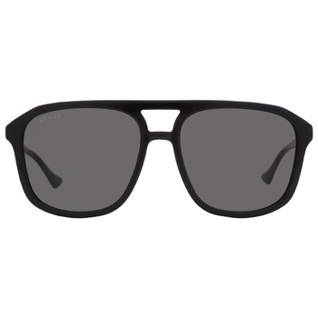 Gucci Grey Navigator Men's Sunglasses GG0448S 001 58 889652201856 ...