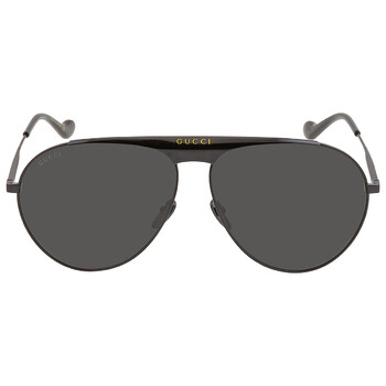 Gucci Grey Pilot Men's Sunglasses GG1042S 001 60 889652353050 ...