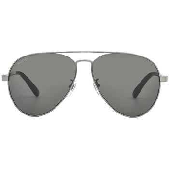 Gucci Grey Pilot Men's Sunglasses GG1311S 001 61 889652413419 ...