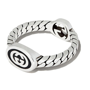 Gucci Sterling Silver Interlocking G Ring, Size 14 YBC661513001 ...