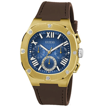 Guess Blue Gold Tone Multi-Function Blue Dial Men's Watch GW0202G8 ...