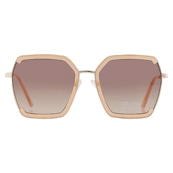Guess Factory Brown Gradient Butterfly Ladies Sunglasses GF0418 52F 58 ...