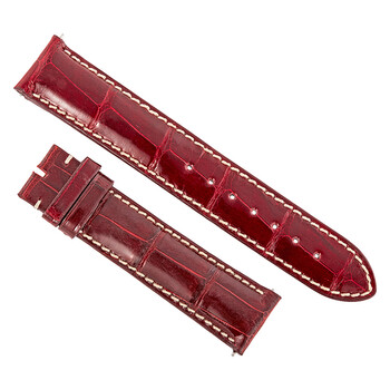 Hadley Roma 21 MM Shiny Red Alligator Leather Strap 21AAT55M ...