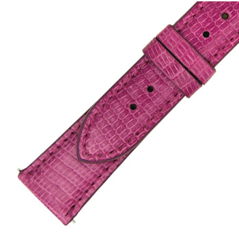 Hadley Roma 21 MM Shiny Hot Pink Lizard Leather Strap 21LIZ42M ...