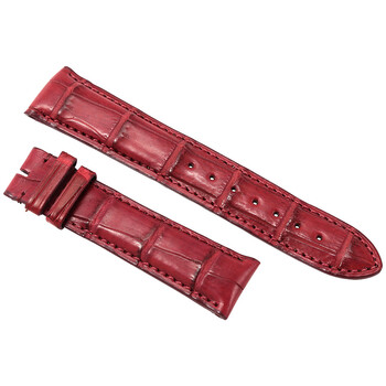Hadley Roma 20 MM Shiny Red Alligator Leather Strap 20AAT04M ...