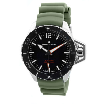 Hamilton Khaki Navy Frogman Automatic Black Dial Men's Watch H77845330 ...