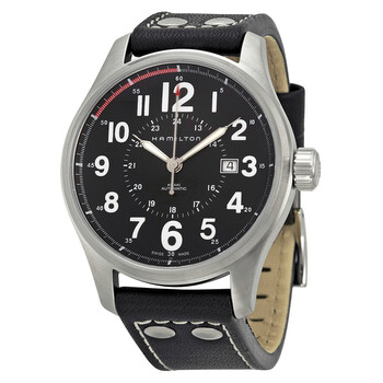 Hamilton Khaki Officers Automatic Black Dial Men's Watch H70625533 ...