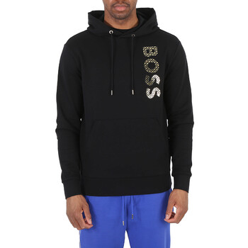 Hugo Boss Black French-Terry Cotton Monogram Logo Hoodie, Size X-Large ...