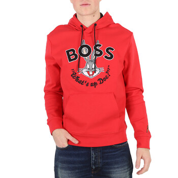 Hugo Boss Bright Red Cotton Looney Tunes Hoodie, Size Large 50486315 ...