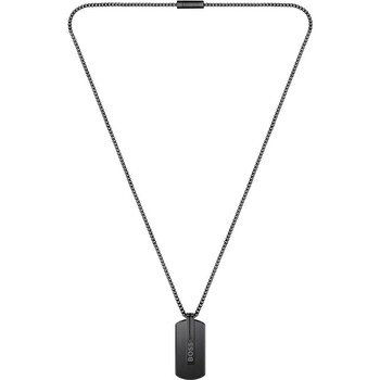 Hugo Boss Men's Black Iron Plated Pendant Necklace 1580356 - Jewelry ...