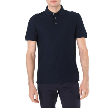 Hugo Boss Men's Dark Blue Mercerized Cotton Slim-Fit Polo Shirt, Size ...