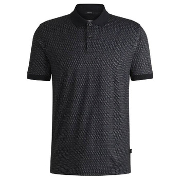 Hugo Boss Monogram Pattern Short Sleeve Polo Shirt, Size Medium ...