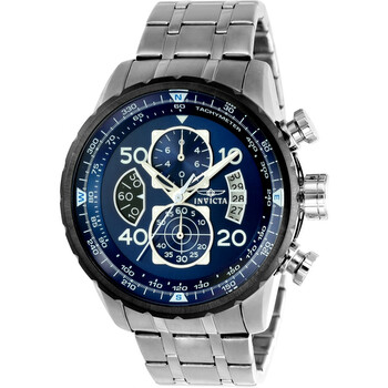 Invicta Aviator Chronograph Blue Dial Men's Watch 17203 886678210237 ...