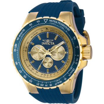 Invicta S1 Rally Automatic Dragon Gold Dial Blue Polyurethane Men's ...