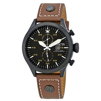 Gevril Herald Square Chronograph Automatic Black Dial Men's Watch 44702 ...