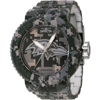 Invicta NFL Baltimore Ravens GMT Quartz Men's Watch 45140 886678599387 ...