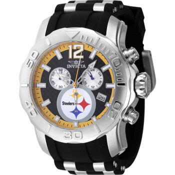 Invicta NFL Pittsburgh Steelers Chronograph GMT Quartz Black Dial Men's ...