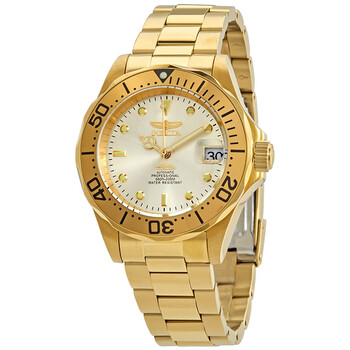 Invicta Pro Diver Automatic Date Gold Dial Men's Watch 29185 ...