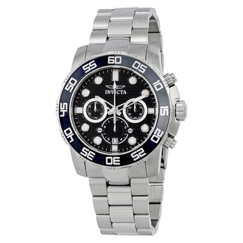 Invicta Pro Diver Chronograph Black Dial Men's Watch 0069 843836000697 ...