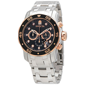 Invicta Pro Diver Chronograph Black Dial Men's Watch 0069 843836000697 ...