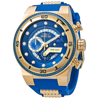 Invicta S1 Rally Automatic Dragon Gold Dial Blue Polyurethane Men's ...